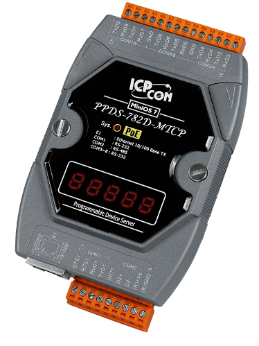 Купить Преобразователь ICP DAS PPDS-782D-MTCP CR Programmable Device Server with PoE, Modbus ...
