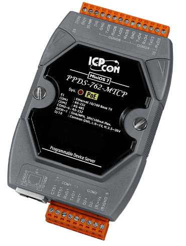 Купить Преобразователь ICP DAS PPDS-762-MTCP CR Programmable Device Server with PoE, Modbus ...
