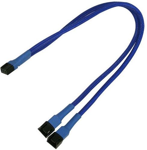 Купить Разветвитель Nanoxia NX3PY30B 3-pin в 2 х 3-pin, 30см, синий | +7 (499) 390-33-02