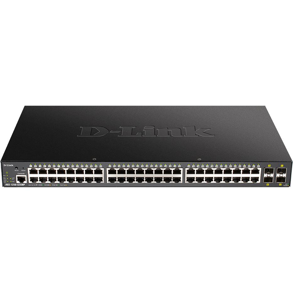 Купить Коммутатор/ DGS-1250-52XMP Smart L2 Switch 48x1000Base-T PoE ...